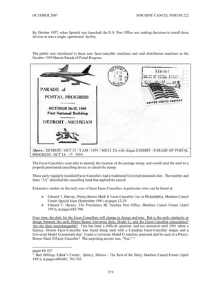 Facer Cancellers | PDF