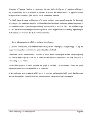 Attendance Using Facial Recognition | PDF