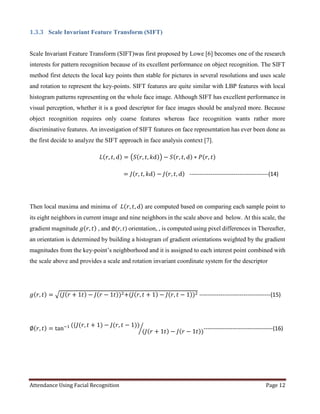 Attendance Using Facial Recognition | PDF