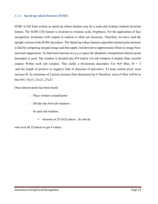 Attendance Using Facial Recognition | PDF