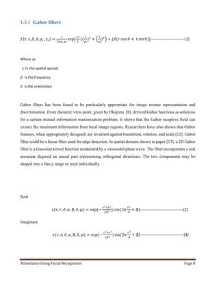Attendance Using Facial Recognition | PDF