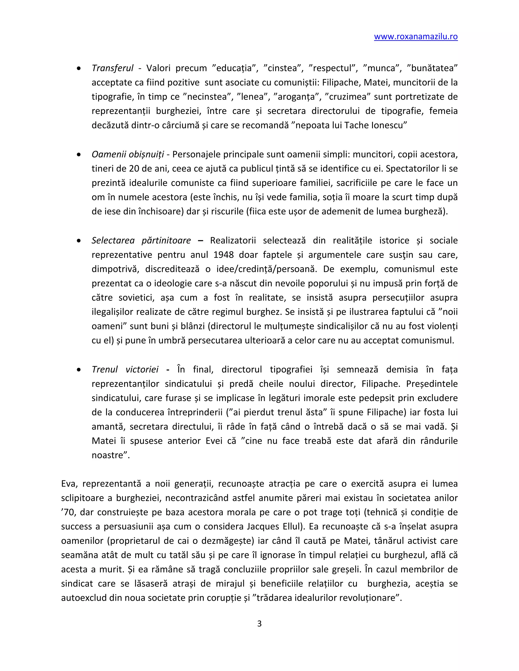 Filmul comunist de propagandă –”Facerea lumii” (România, 1971) | PDF