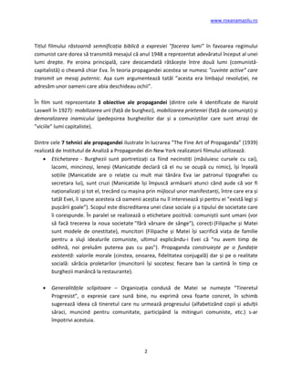 Filmul comunist de propagandă –”Facerea lumii” (România, 1971) | PDF