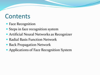 Face recognisation system | PPTX | Artificial Intelligence | Technology & Computing