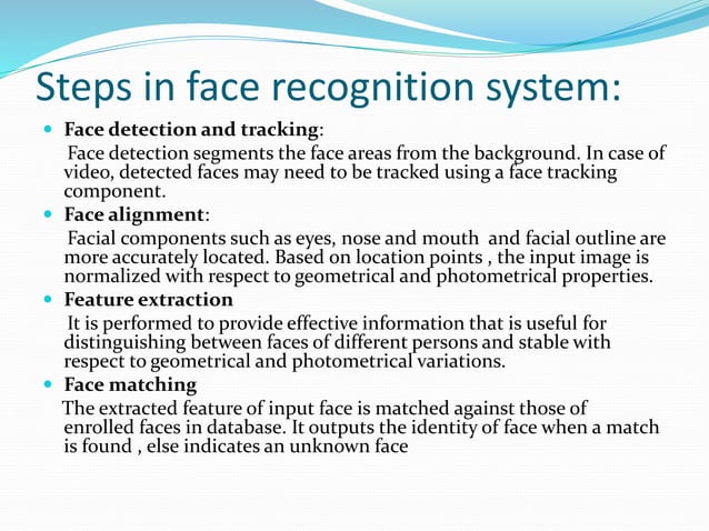 Face recognisation system | PPTX | Artificial Intelligence | Technology ...