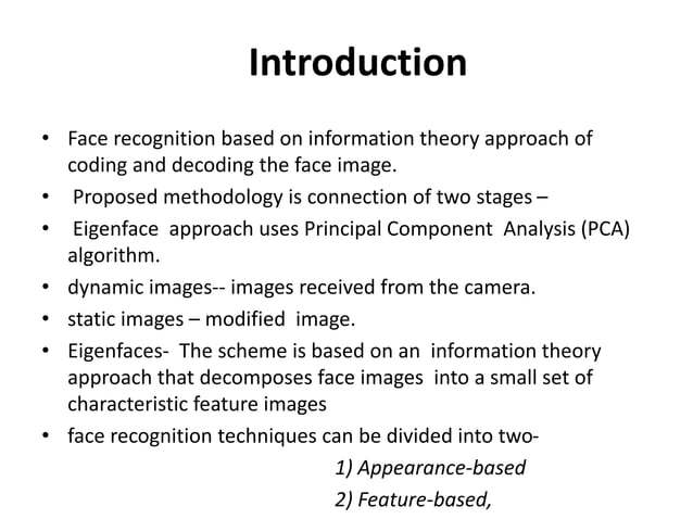 Face Recognition Using Eigen Values Pptx Pptx Physics Science