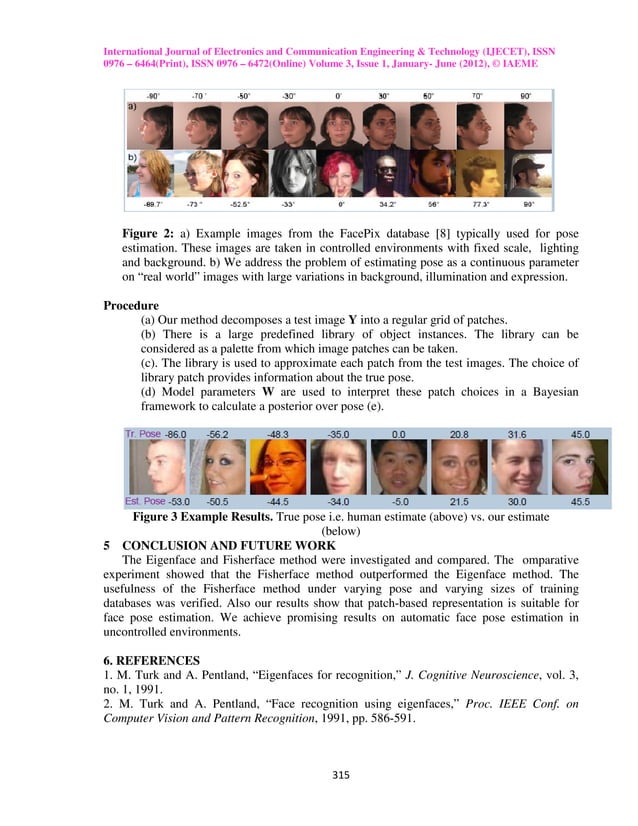 Face Recognition Across Pose With Estimation Of Pose Parameters Pdf