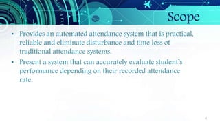Face recognition attendance system | PPTX