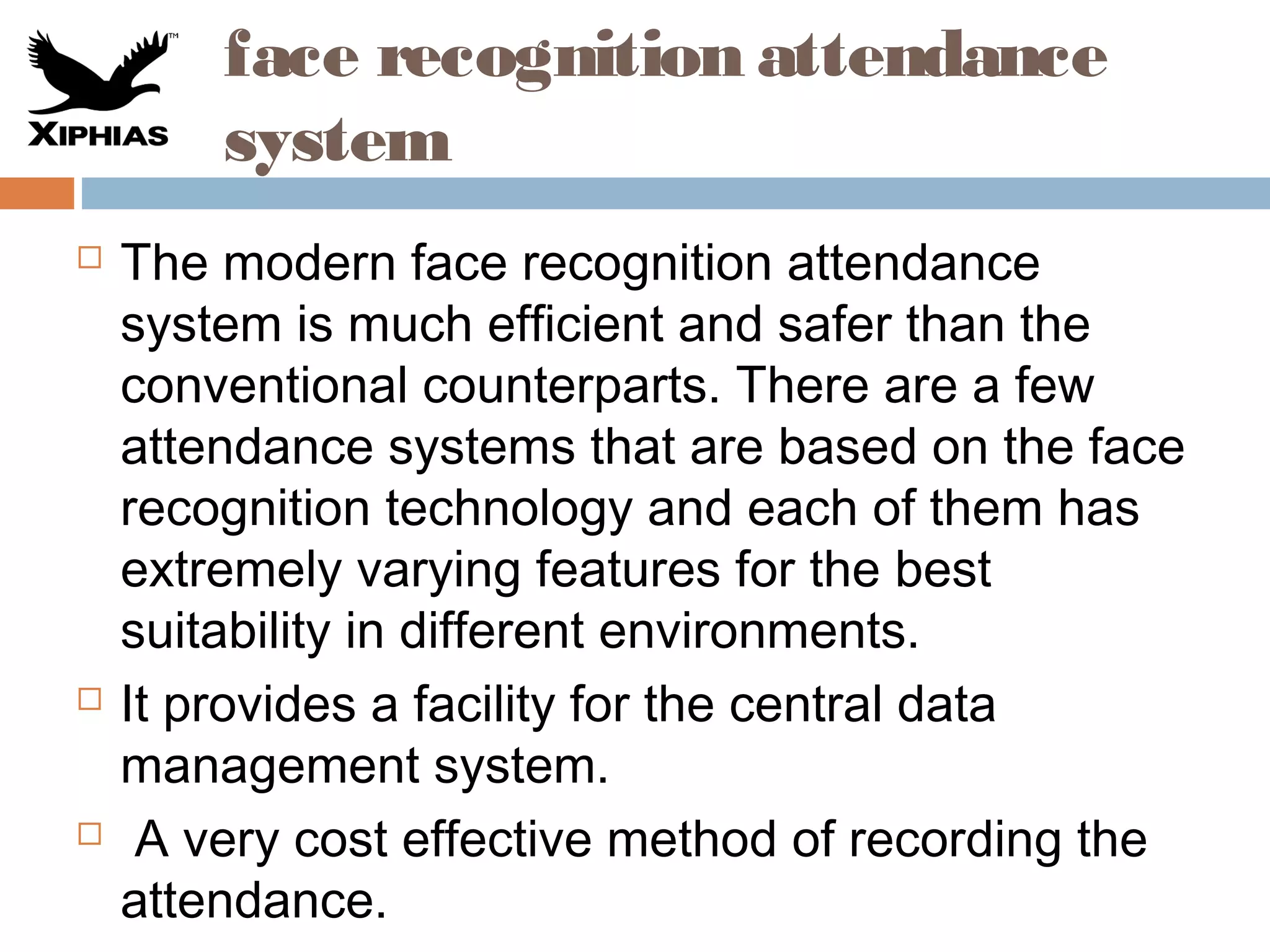 Face recognition attendance system | PPT