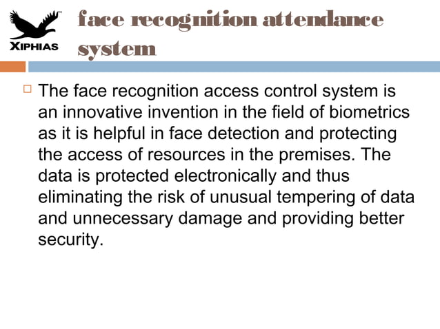Face recognition attendance system | PPT
