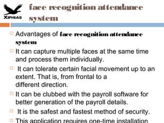 Face recognition attendance system | PPT