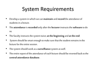 Face Recognition based Lecture Attendance System | PPT