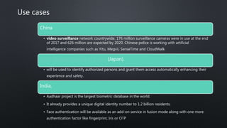 Deep learning on face recognition (use case, development and risk) | PPTX