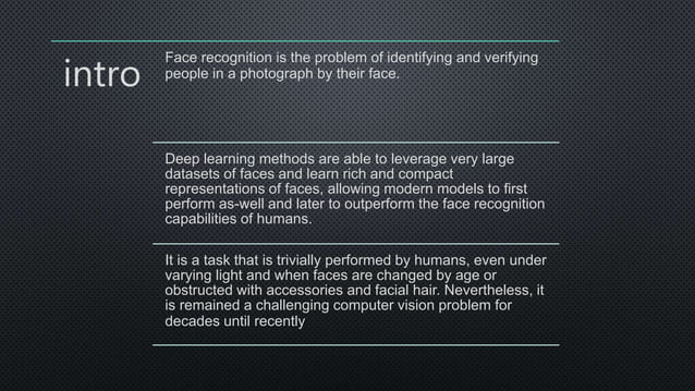 Deep learning on face recognition (use case, development and risk ...