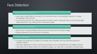 Deep learning on face recognition (use case, development and risk) | PPTX