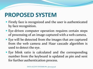 Face recognition, eye blink for password authentication | PDF