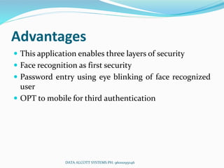 Face recognition, eye blink for password authentication | PDF