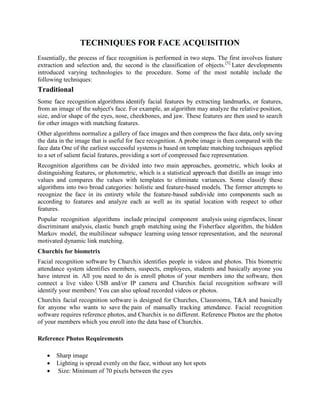 Face Recognition Research Report | PDF