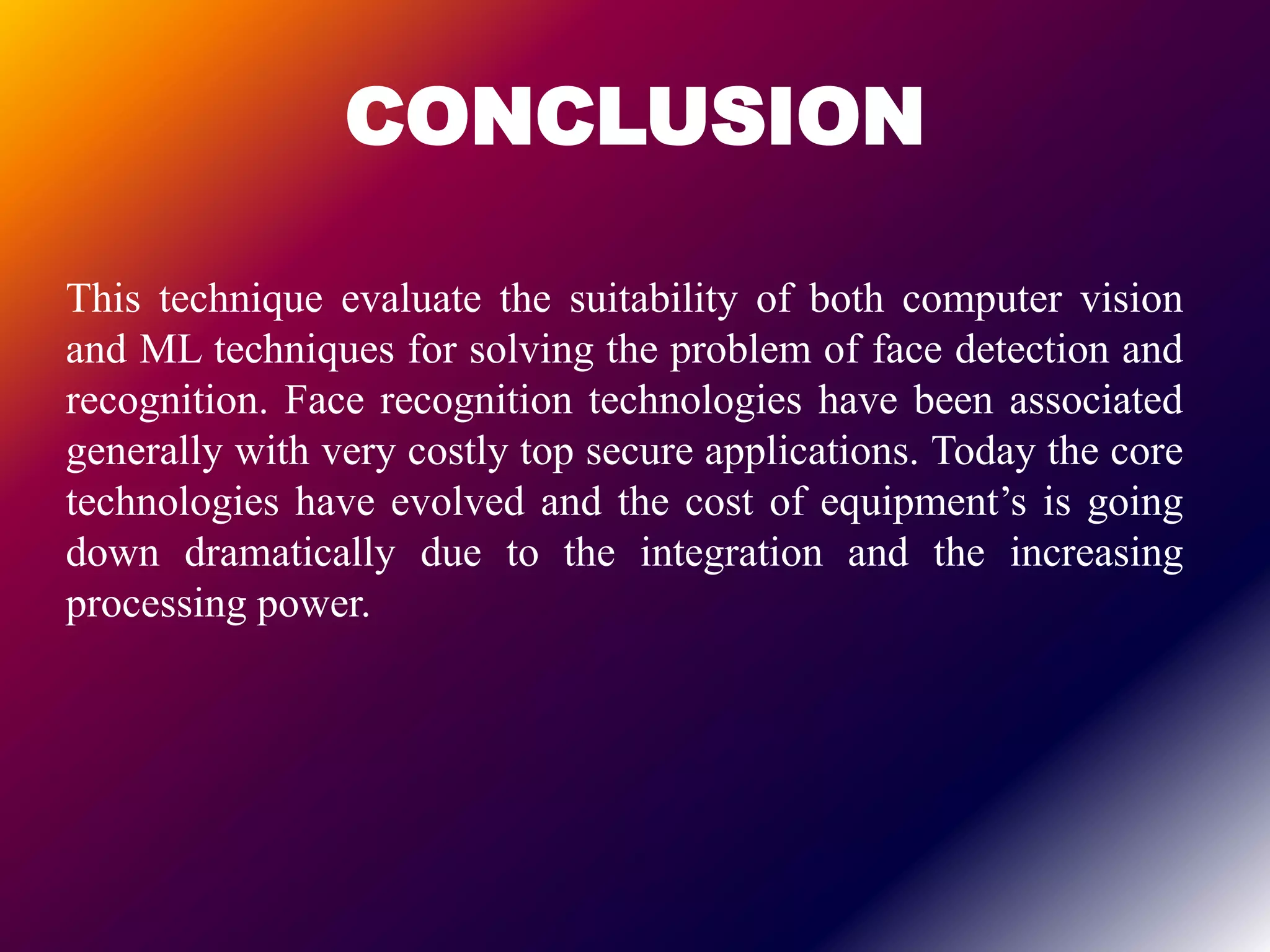Face Recognition Technology Pptx Computing Technology And Computing