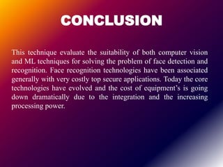 Face recognition technology | PPTX