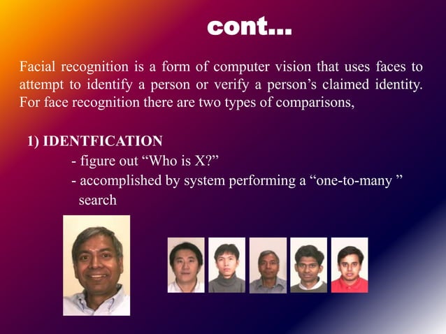 Face recognition technology | PPTX | Computing | Technology & Computing