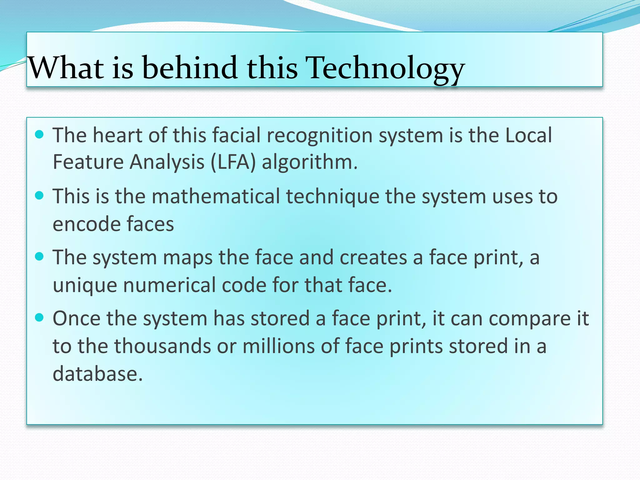 Face Recognition Technology | PPTX