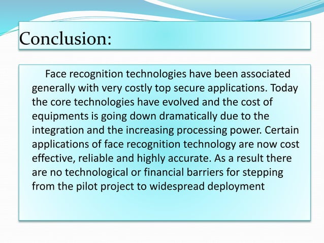 Face Recognition Technology Pptx Technology And Computing