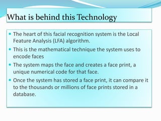 Face Recognition Technology | PPTX | Technology & Computing