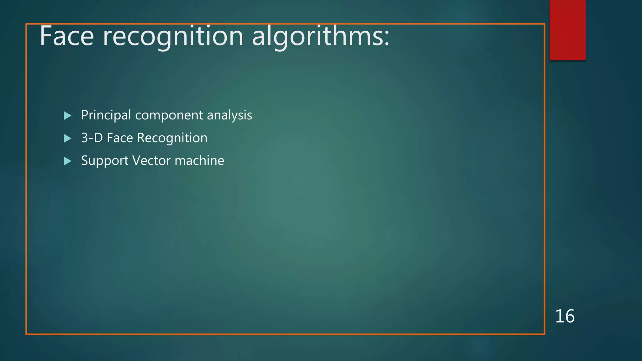 Face recognition technology | PPTX