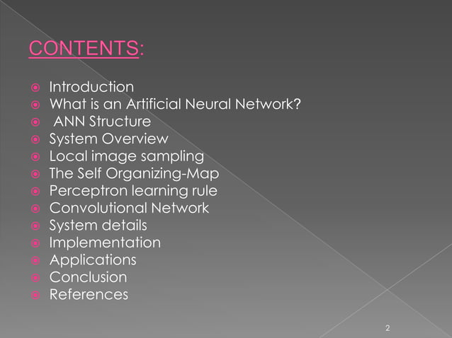 Face recognition using artificial neural network | PPTX