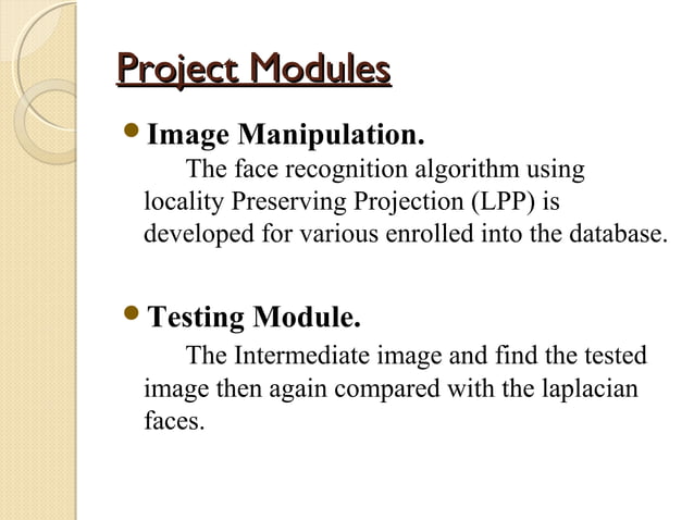 Face Recognition Using Laplacian Faces Ppt