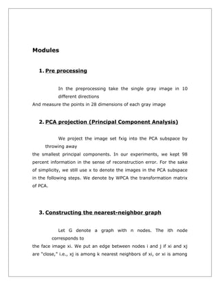 Face recognition using laplacianfaces (synopsis) | DOC