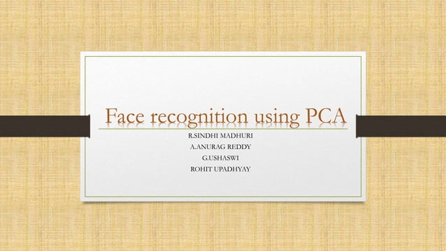 Face Recognition using PCA-Principal Component Analysis using MATLAB | PPTX