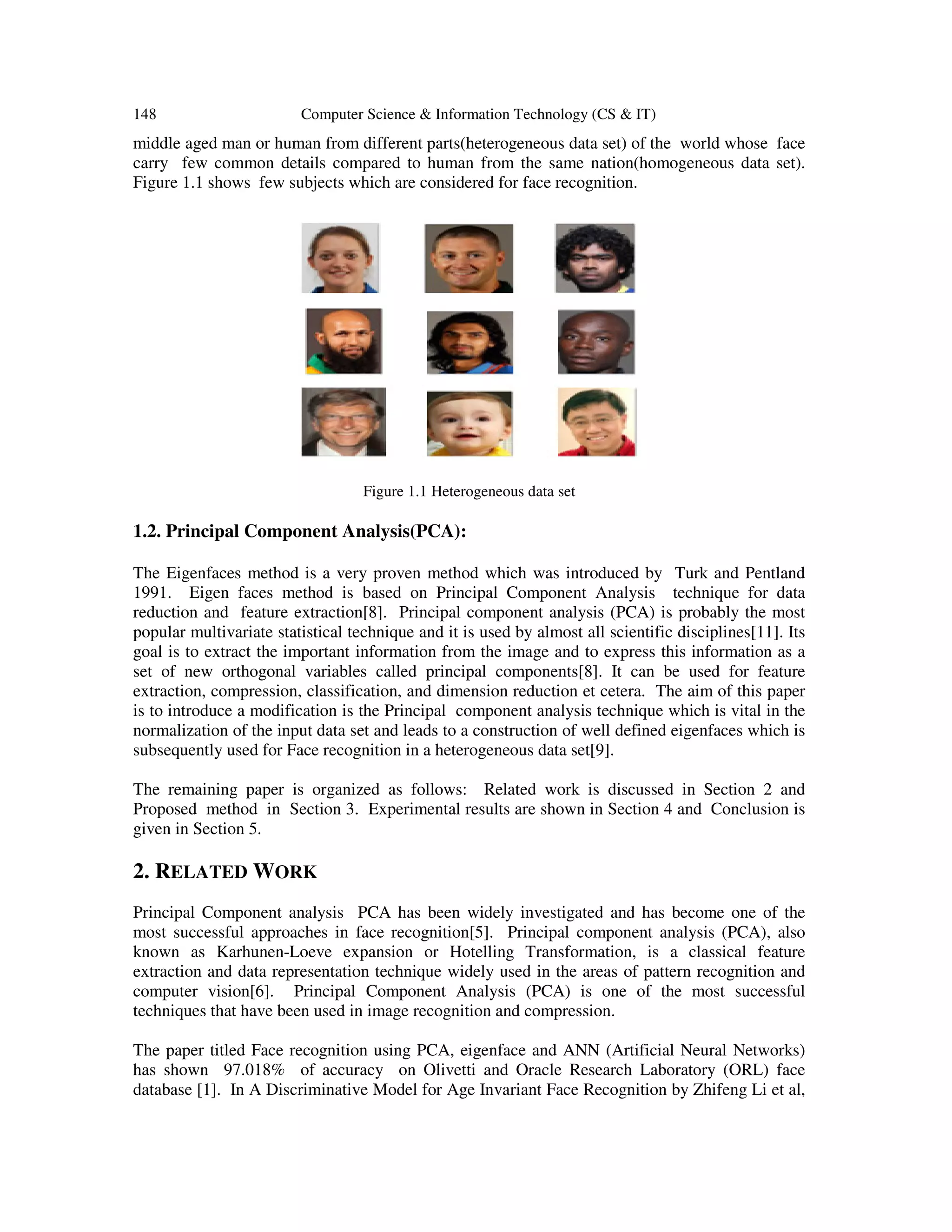 FACE RECOGNITION USING PRINCIPAL COMPONENT ANALYSIS WITH MEDIAN FOR ...