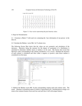 FACE RECOGNITION USING PRINCIPAL COMPONENT ANALYSIS WITH MEDIAN FOR NORMALIZATION ON A ...