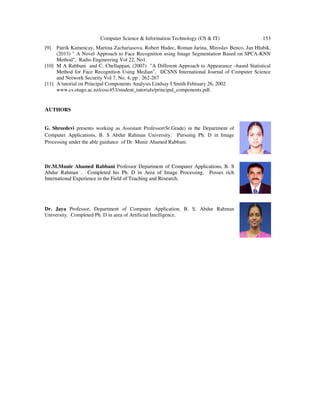 FACE RECOGNITION USING PRINCIPAL COMPONENT ANALYSIS WITH MEDIAN FOR NORMALIZATION ON A ...