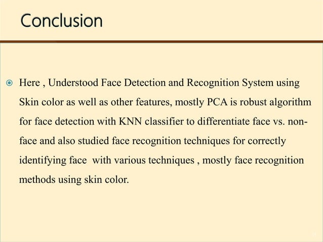 Face Recognition Using Skin Color Ppt