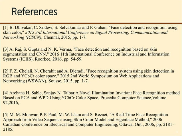 Face Recognition Using Skin Color Ppt