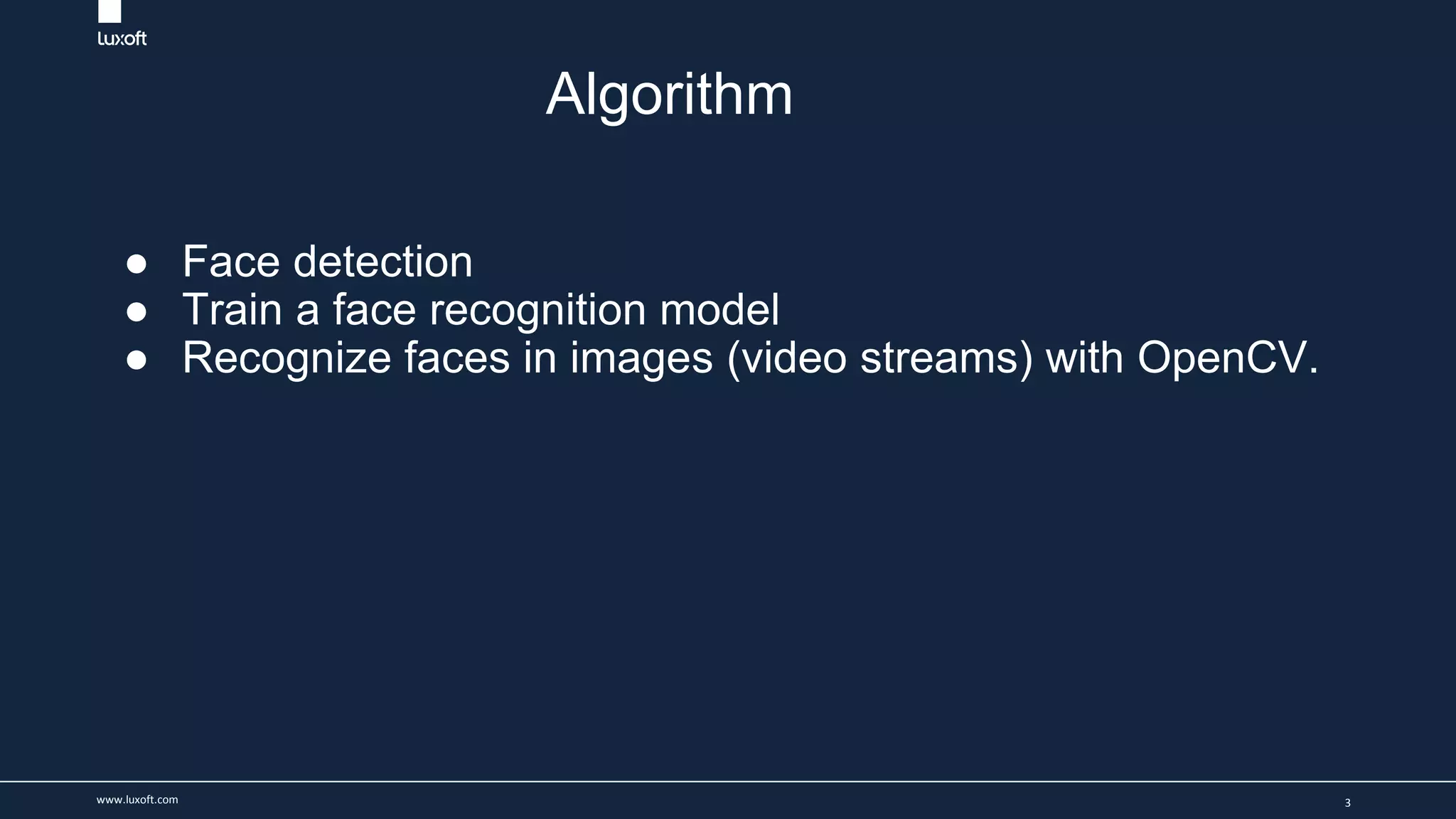 Face recognition with c++ | PPT