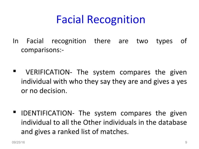 Face recognization technology | PPT | Computing | Technology & Computing