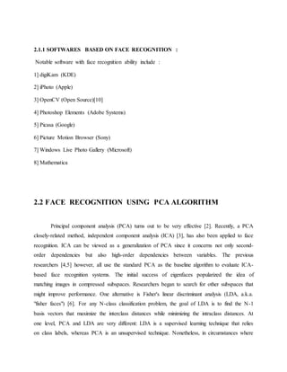 Face recogntion using PCA algorithm | PDF