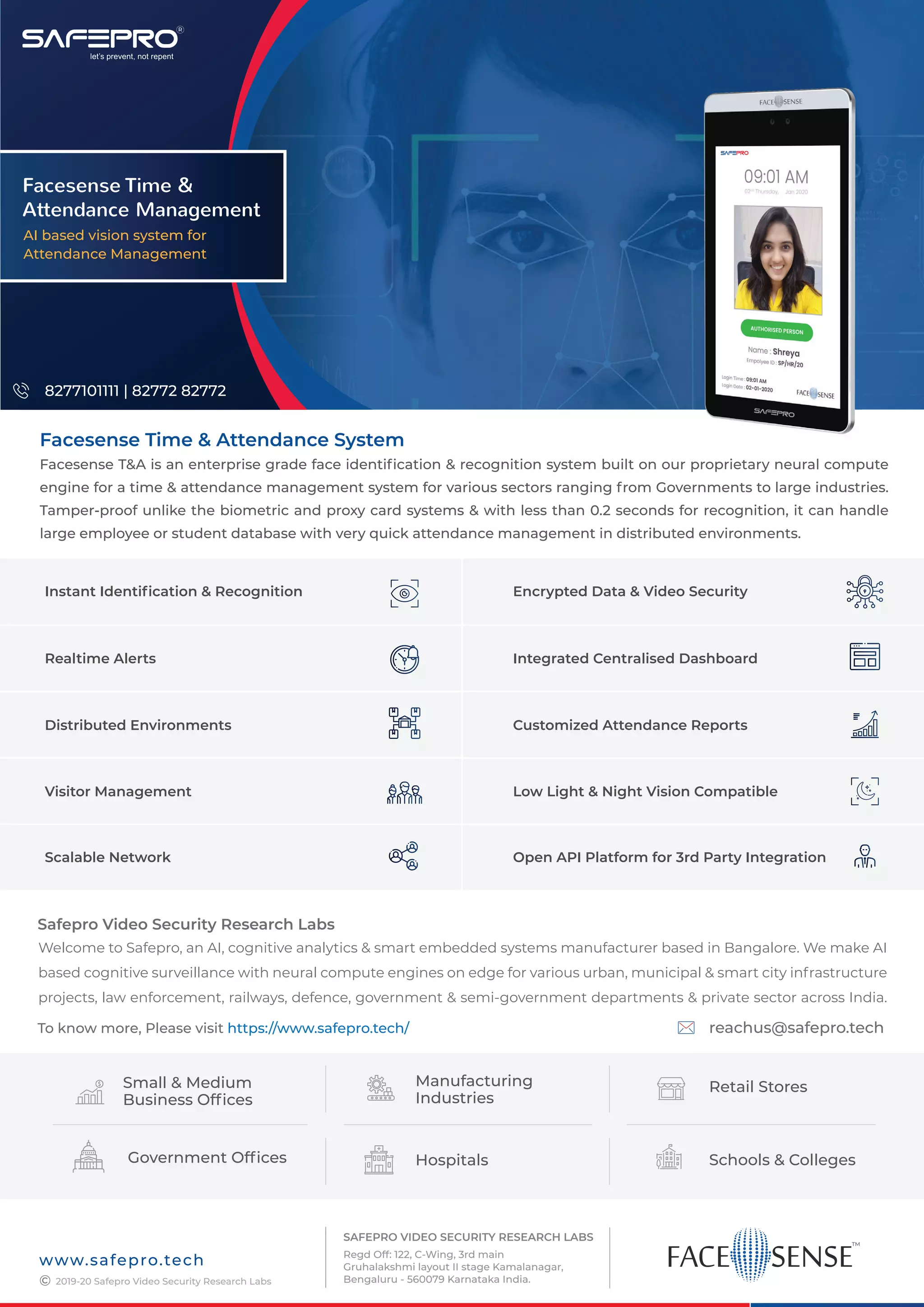 Face Recognition Camera and Time Attendance System for Employee | PDF