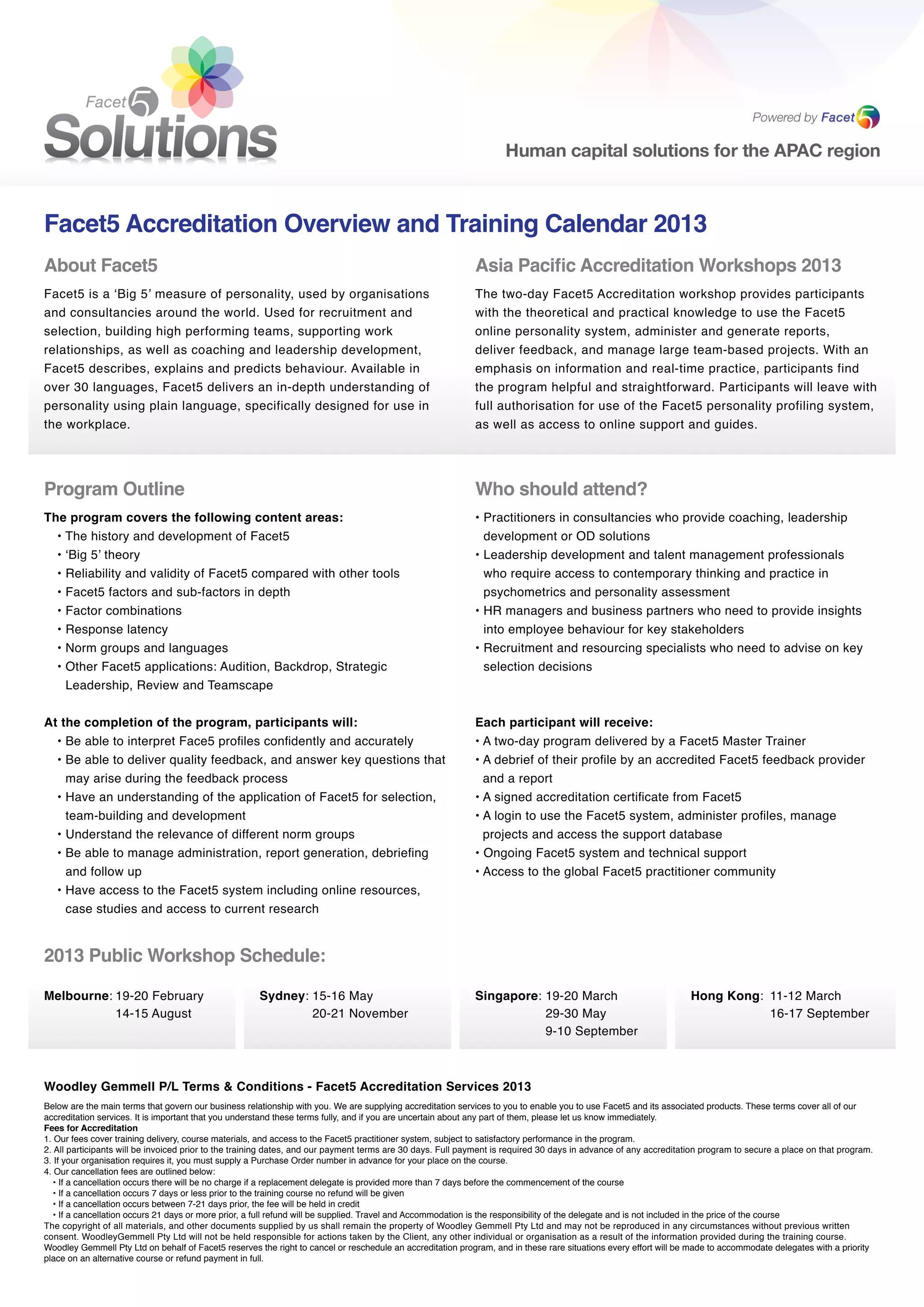 Facet5 training flyer 2 | PDF