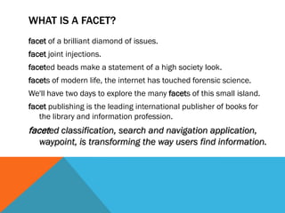 Facet and Search API | PPT