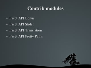 BADCamp 2012 Facet API | PPT