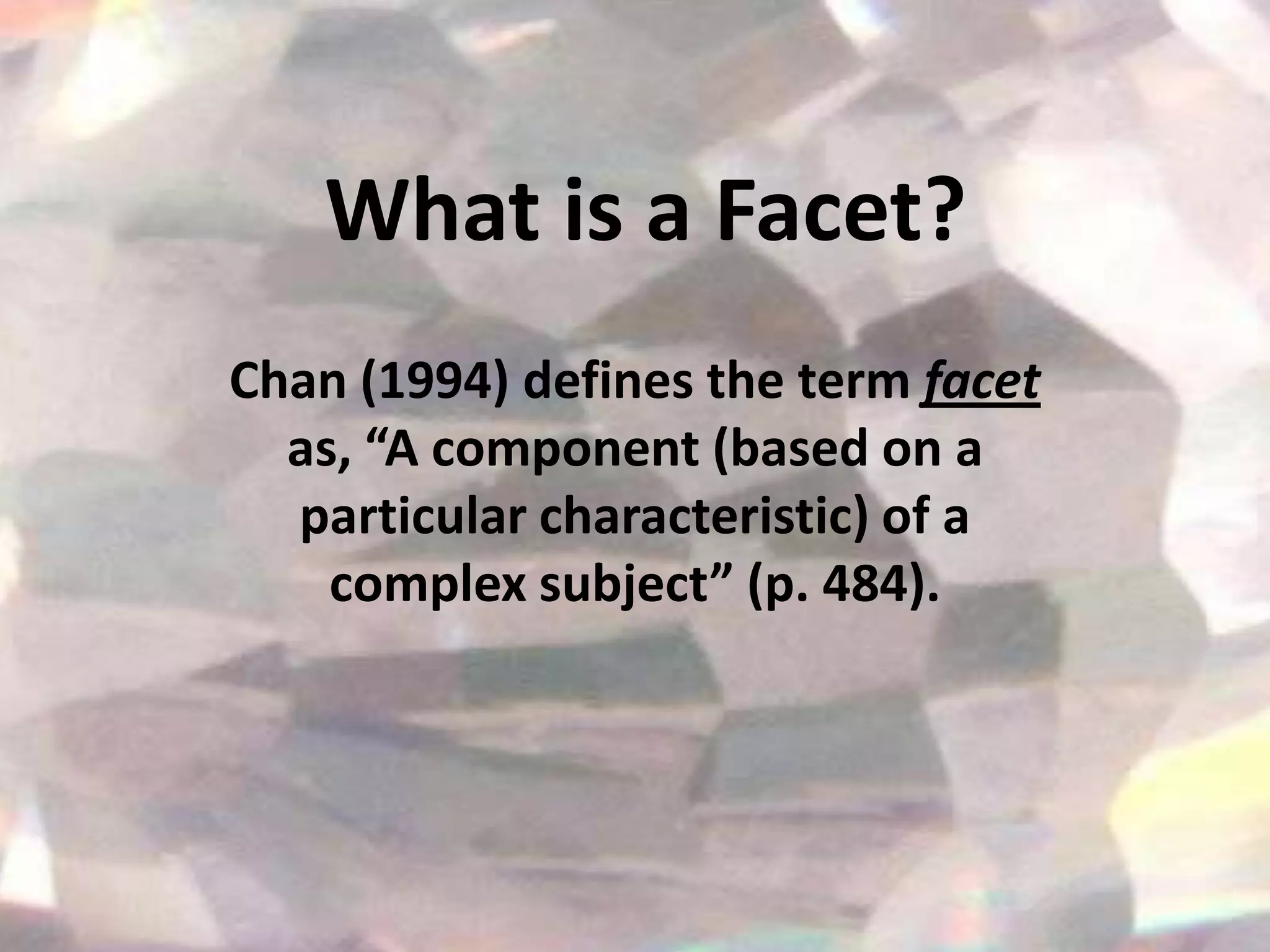 Faceted Classification System In Libraries Pptx Technology And Computing