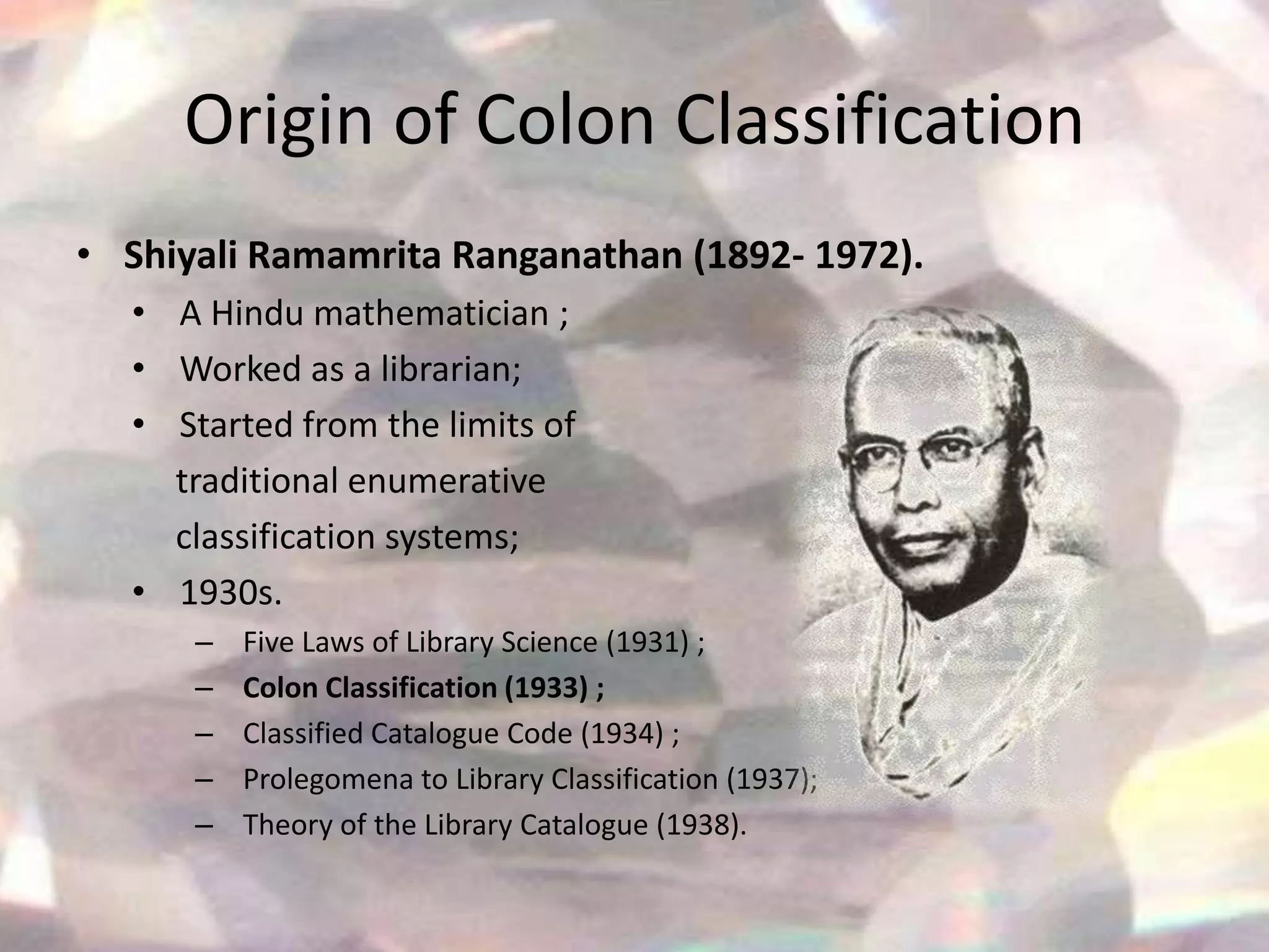 Faceted Classification System In Libraries Pptx