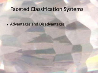 Faceted Classification System in Libraries | PPTX