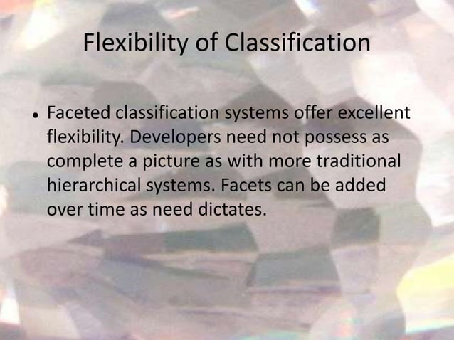 Faceted Classification System In Libraries Pptx Technology And Computing