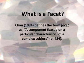 Faceted Classification System in Libraries | PPTX